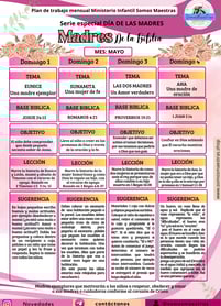 PLANIFICACIONES MENSUALES PARA EL MINISTERIO DE NIÑOS | Somos Maestras