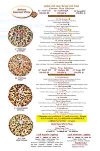 Menu | Village Pizzeria