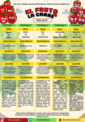 PLANIFICACIONES MENSUALES PARA EL MINISTERIO DE NIÑOS | Somos Maestras