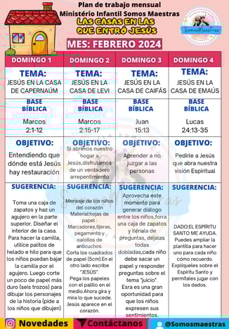 PLANIFICACIONES MENSUALES PARA EL MINISTERIO DE NIÑOS | Somos Maestras