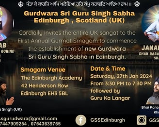 Sikh Gurudwara in Edinburgh | Gurdwara Sri Guru Singh Sabha Edinburgh