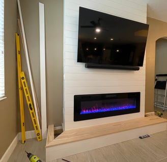 Fireplace Pop Out Wall | ManCave Garage Workshop