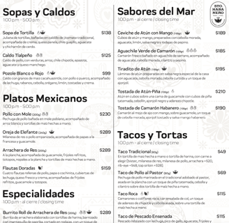 Menú de Santo Habanero | Santo Habanero