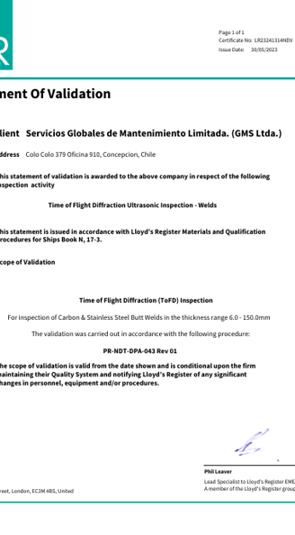 Servicios de Inspección Técnica en Ensayos No Destructivos | GMS NDT ...
