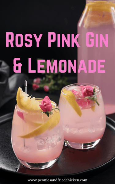 Rosy Pink Gin & Lemonade | Peonies and Fried Chicken