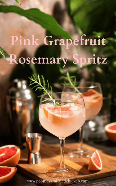Pink Grapefruit Rosemary Spritz | Peonies and Fried Chicken