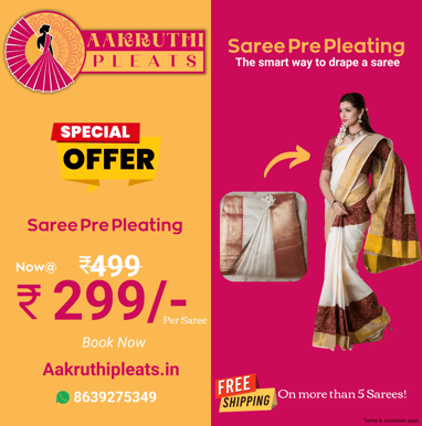 Aakruthi Pleats - Professional Saree Pre Pleating & Box Folding Service ...