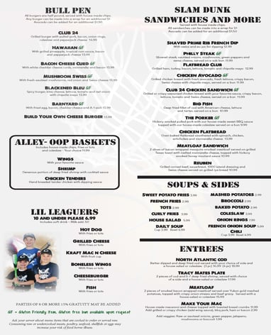 Great Appetizers, Burgers, Salads and More | Extensive Menu | Club 24 ...