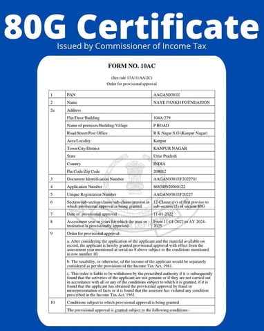 Our Certificates | NayePankh Foundation | GOVT. REG. NGO