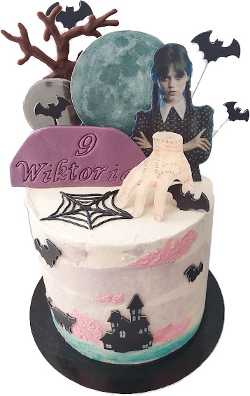 Tort w stylu Wednesday | Wyjątkowe w smaku torty, słodkie stoły ...