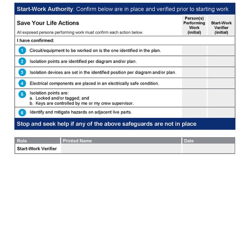 Start Work Checks | Rockies Business Unit Online