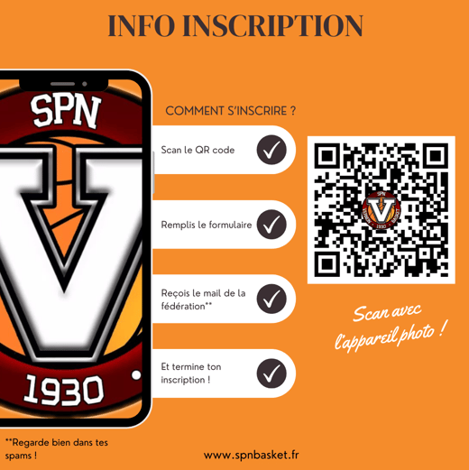 Inscriptions | SPN Basket Vernon