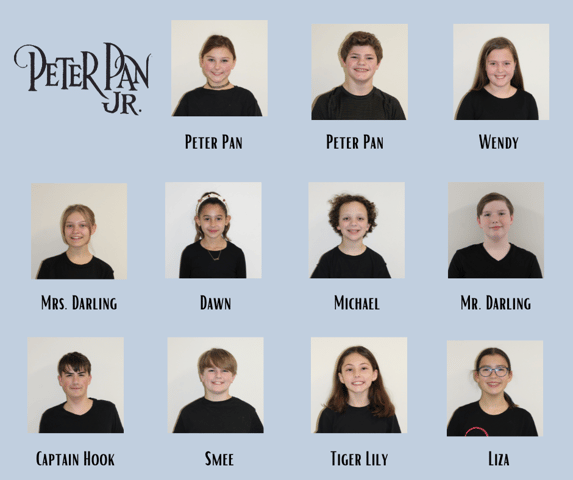 Peter Pan Jr Cast Announcement | Ferry Tales Youth Theater