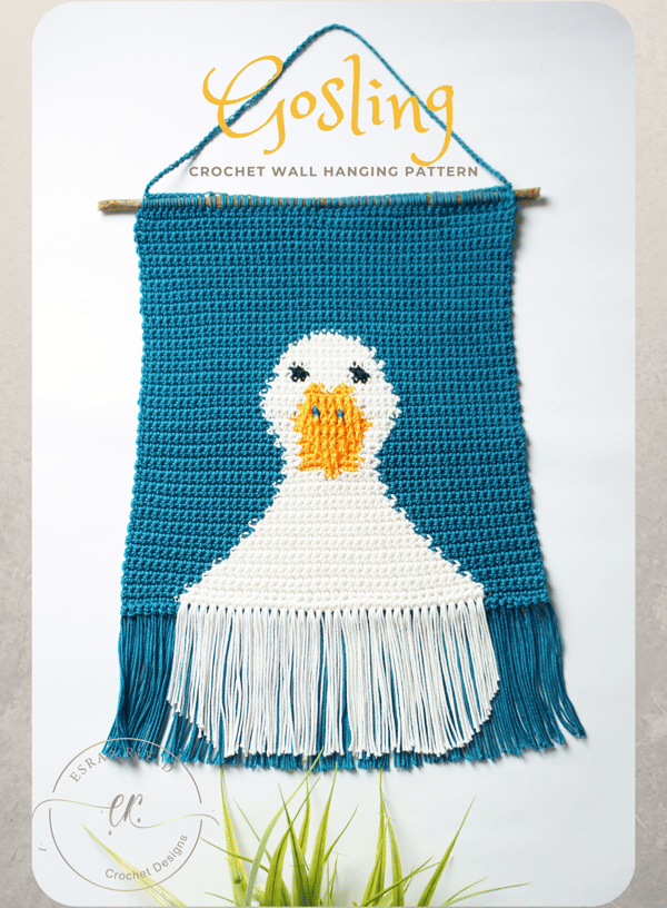 Gosling Wall Hanging Crochet Pattern | Esraa Riyad Designs | Crochet ...