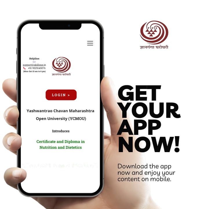 YCMOU, Nashik – | Certificate and Diploma Course in Nutrition and Dietetics