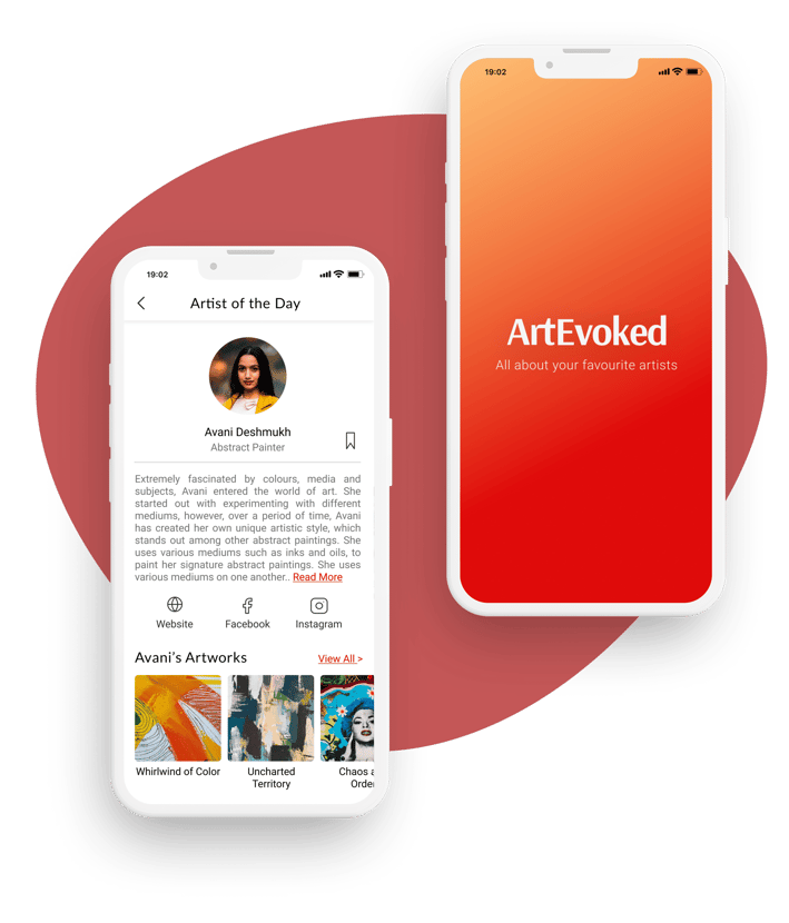 ArtEvoked - An Artist-bio App | Zoya Rahman | UX Designer