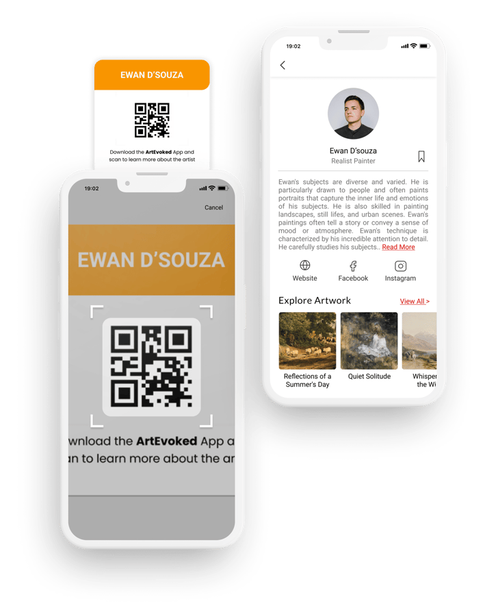 ArtEvoked - An Artist-bio App | Zoya Rahman | UX Designer