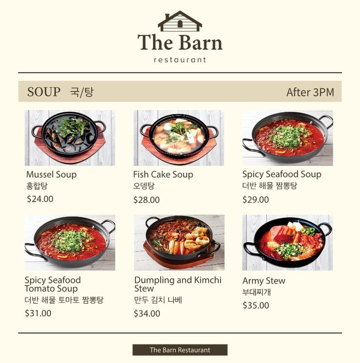 Discover Korean Fusion Delights at Cafe The Barn Menu | Cafe The Barn