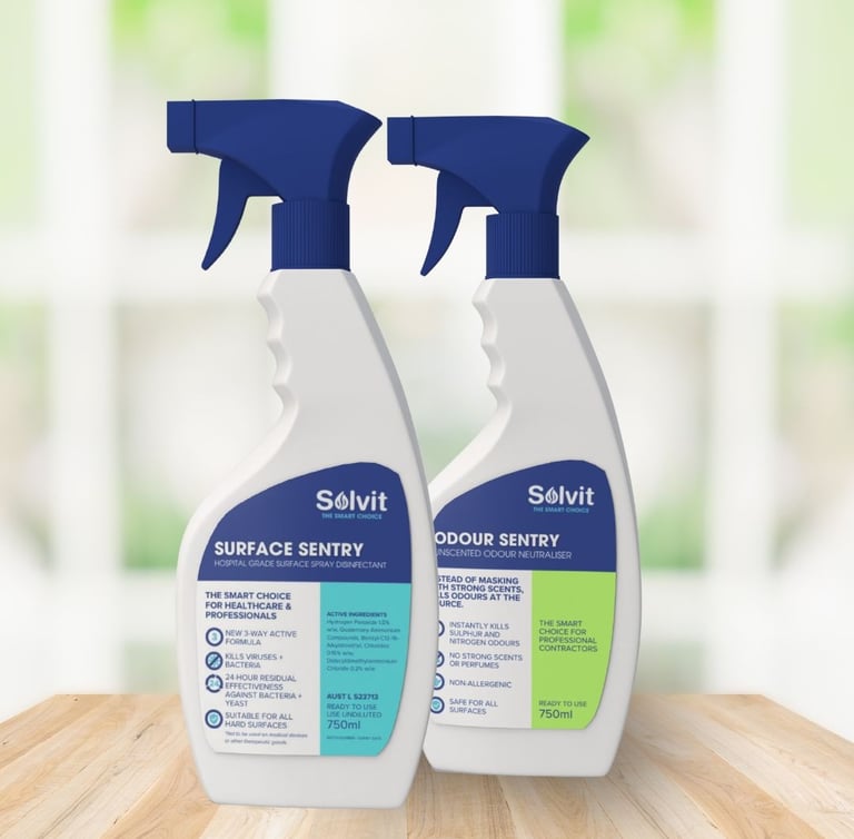 Sentry Line: Long Lasting Industrial Disinfectants | Solvit