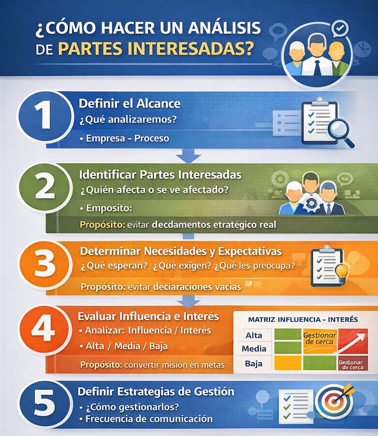 ¿Cómo se hace un análisis de partes interesadas? | Gestion por procesos
