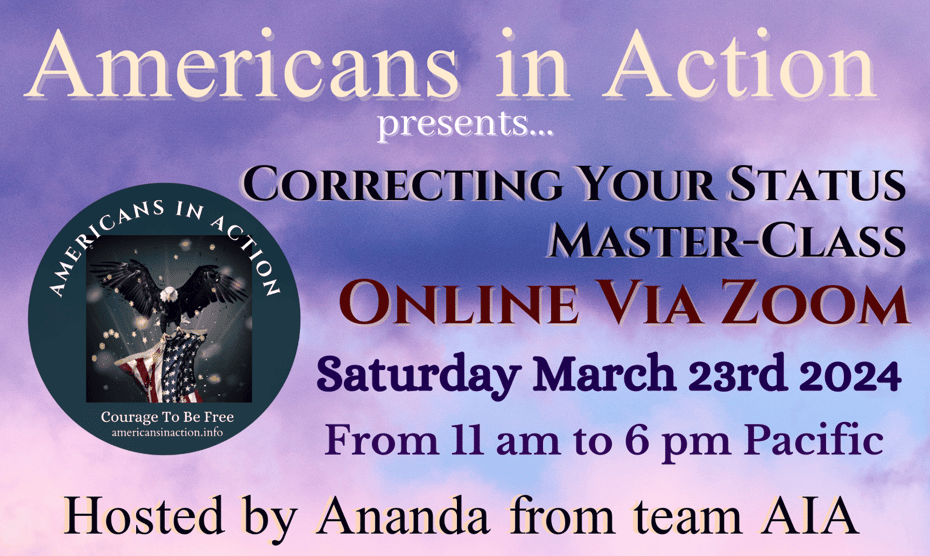 CORRECTING YOUR STATUS | Americans In Action